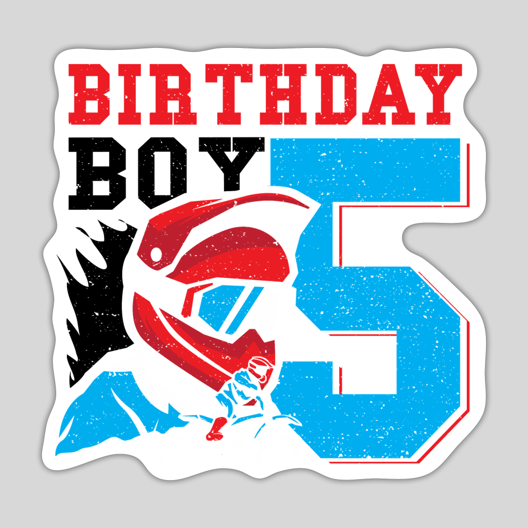 Birthday Boy 5 Sticker | DesignsByJnk5